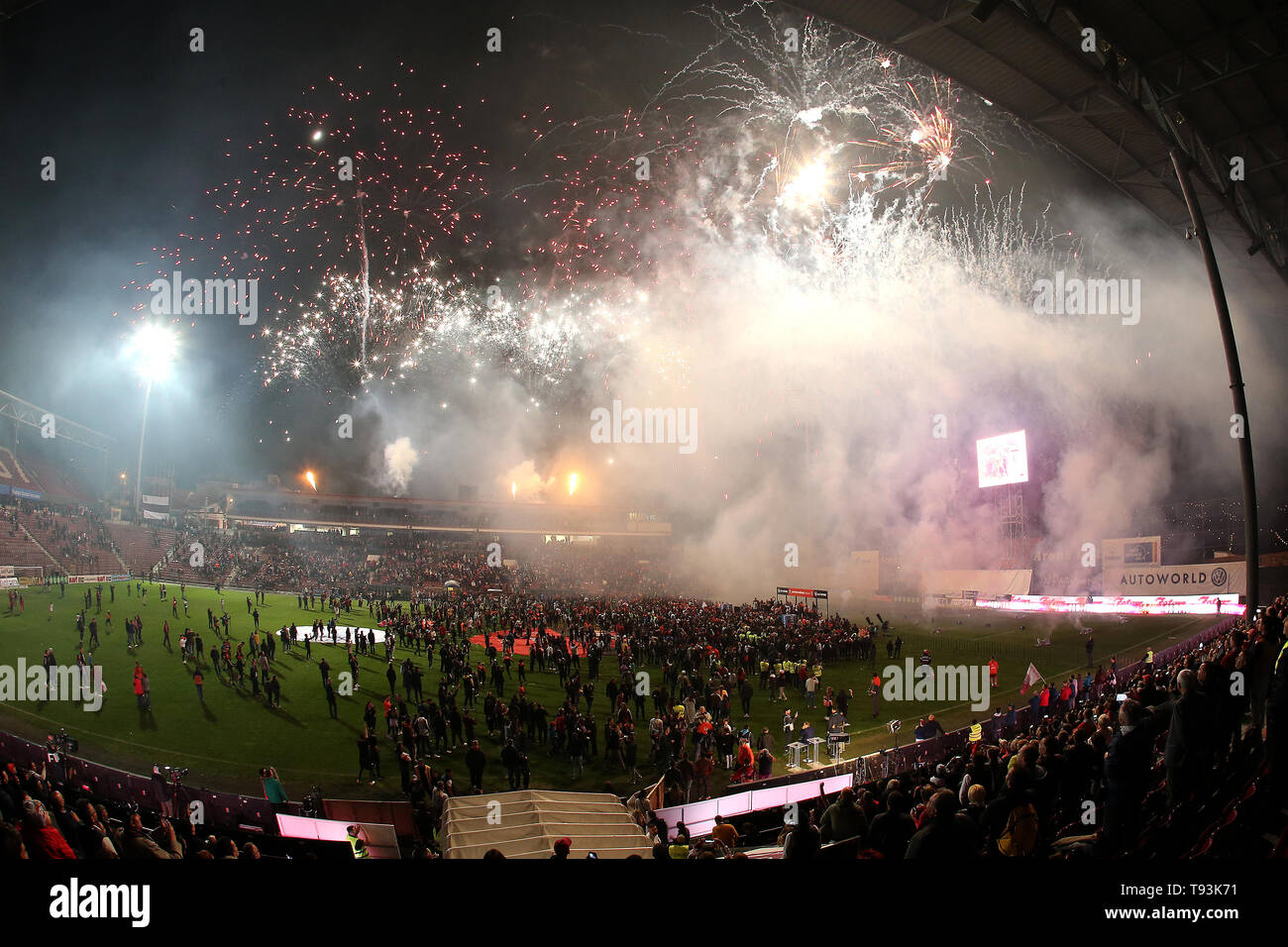 fireworks for celebration of winning the championship Stock Photo - Alamy
