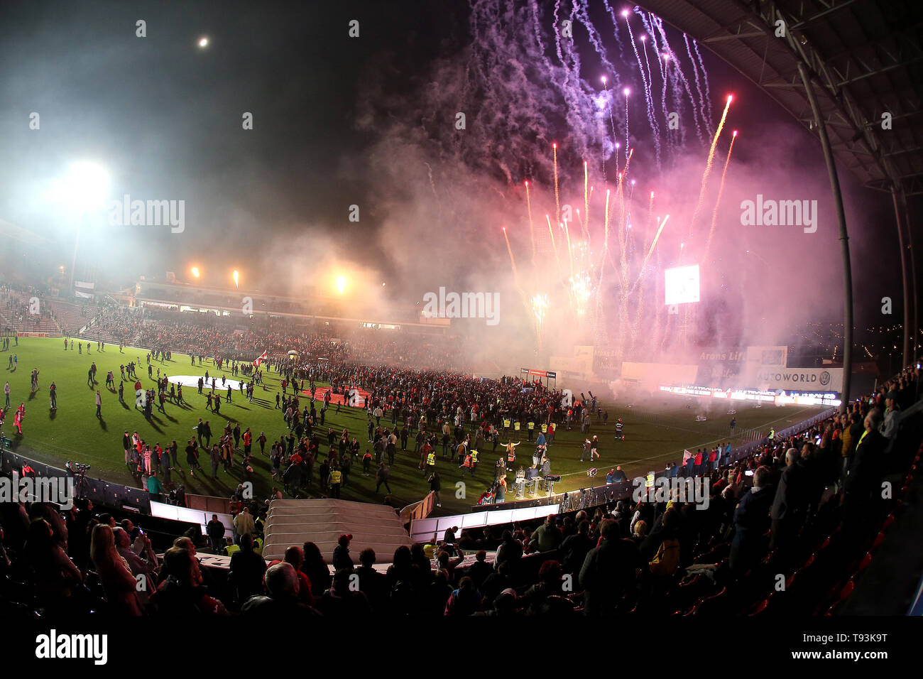 fireworks for celebration of winning the championship Stock Photo - Alamy
