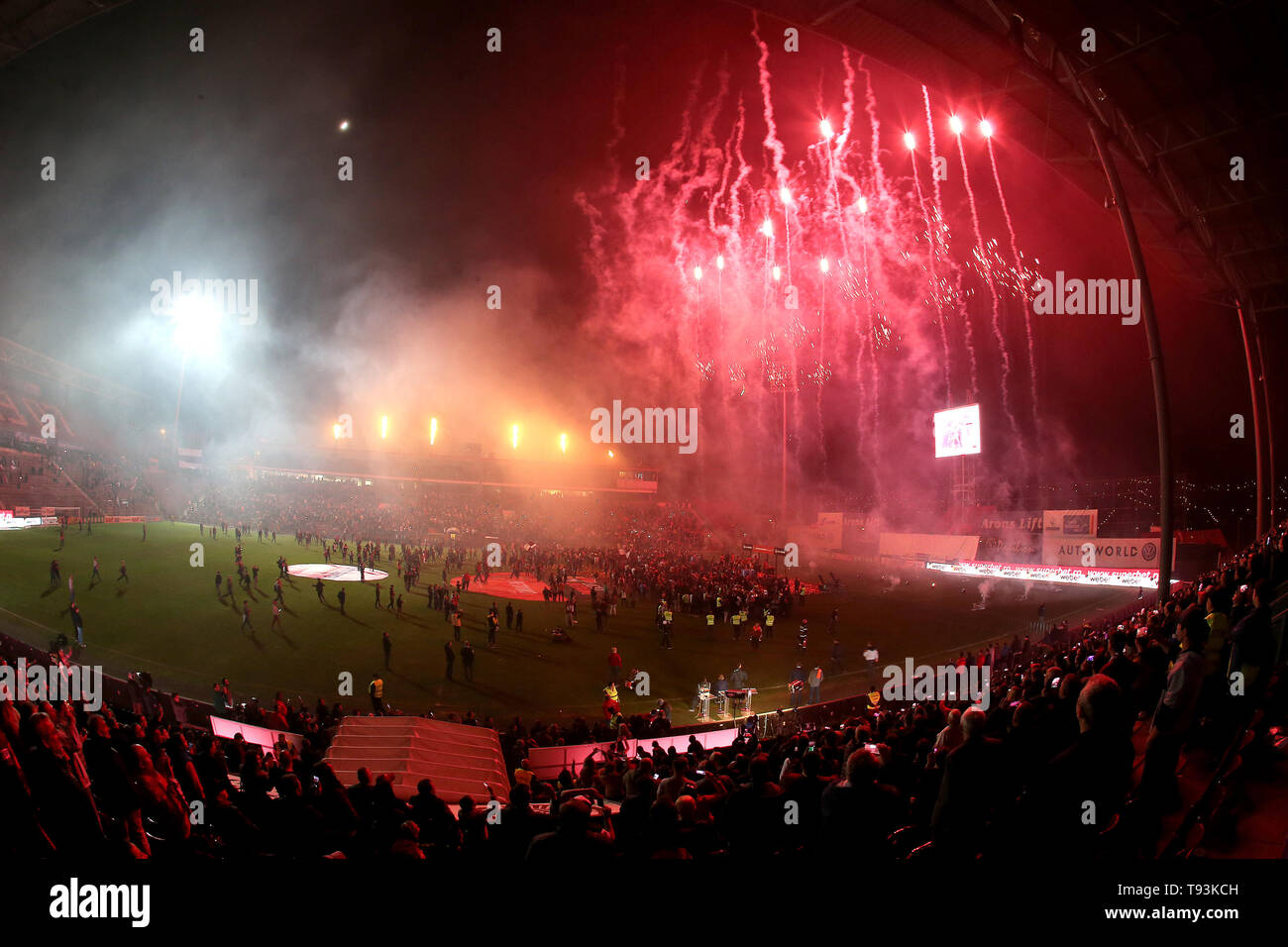 fireworks for celebration of winning the championship Stock Photo - Alamy