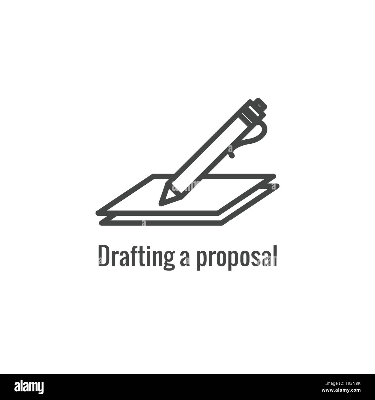 New Business Process Icon - Proposal Draft phase Stock Vector Image ...