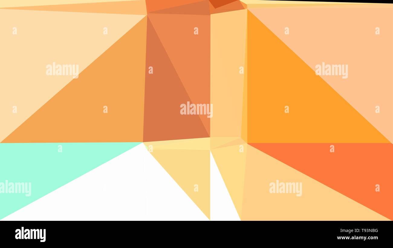 burly wood, vivid orange and peru color geometric triangle background ...