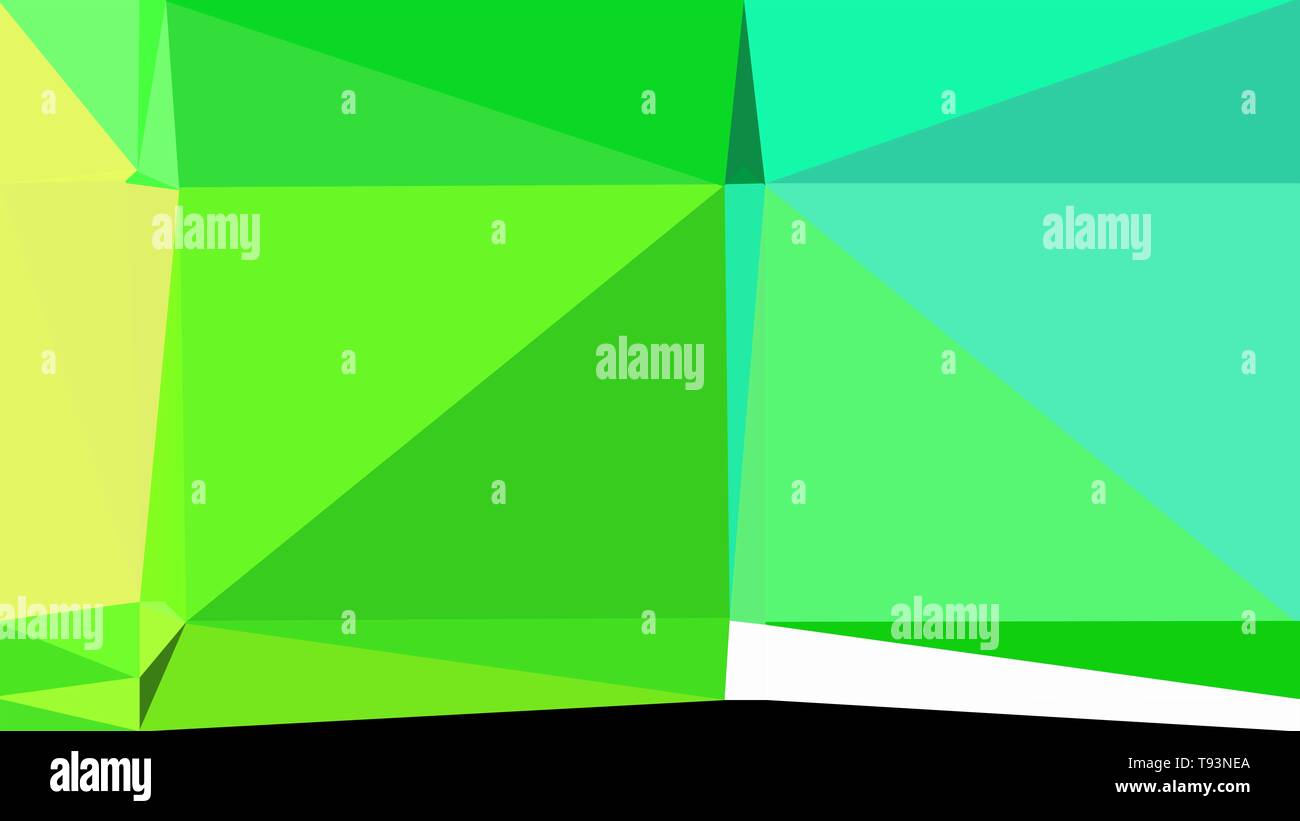 Abstract color triangles geometric background with lime green ...