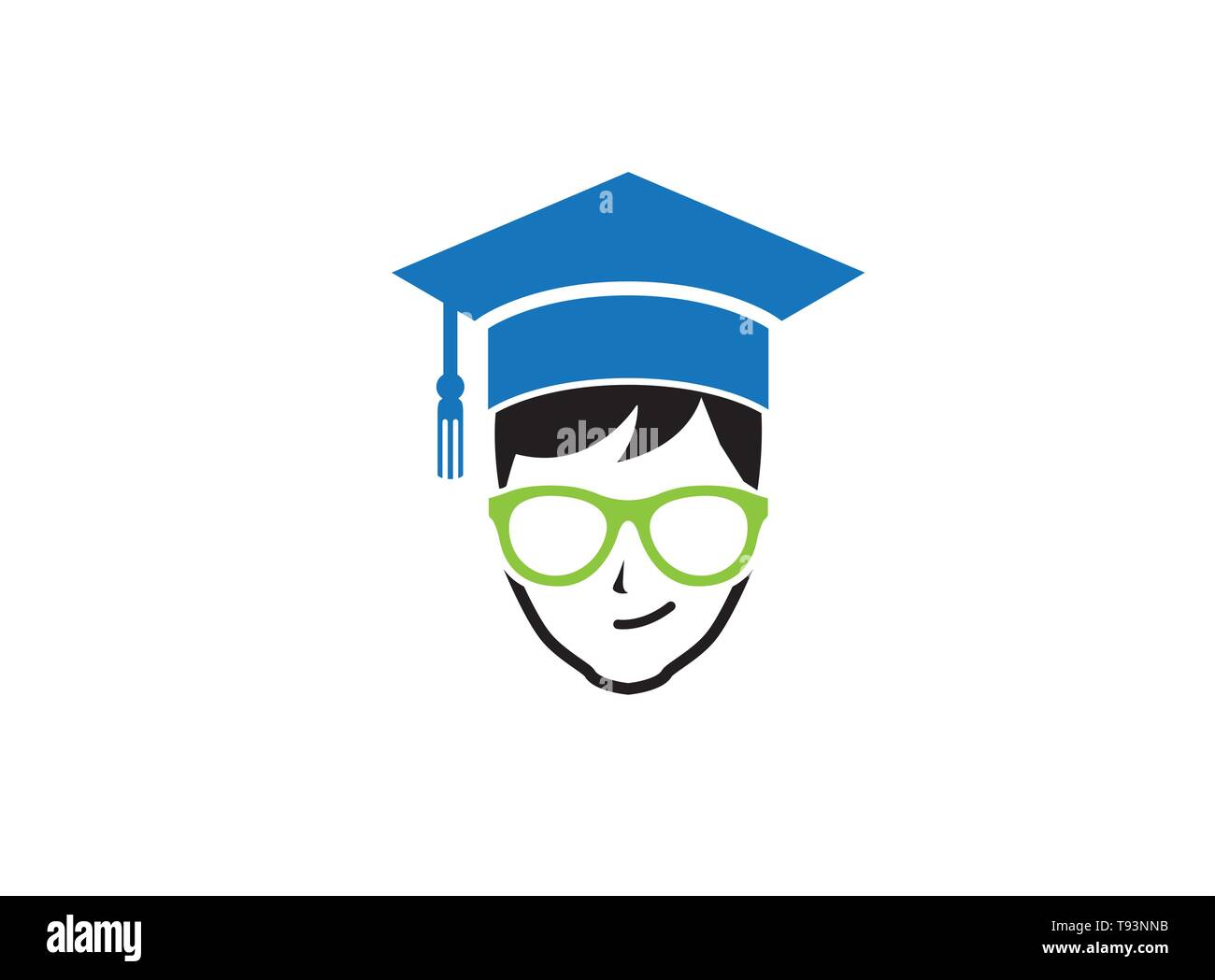 Happy face graduation cap illustration hi-res stock photography and ...