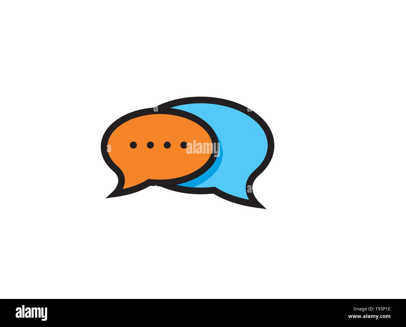 Chat Icon for a communication company and message symbol for logo ...