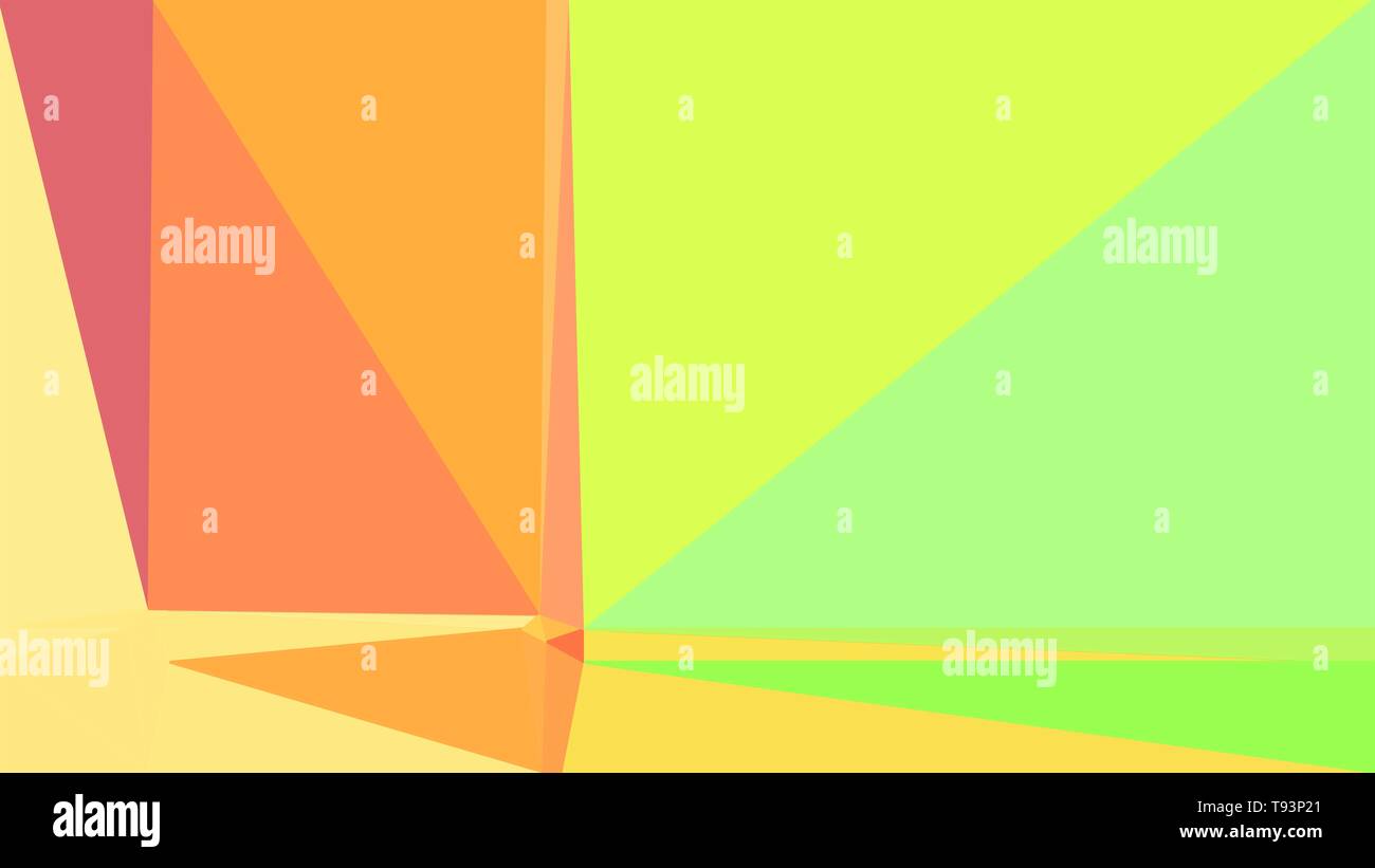 geometric triangles style in coral, pastel orange and pale green color ...