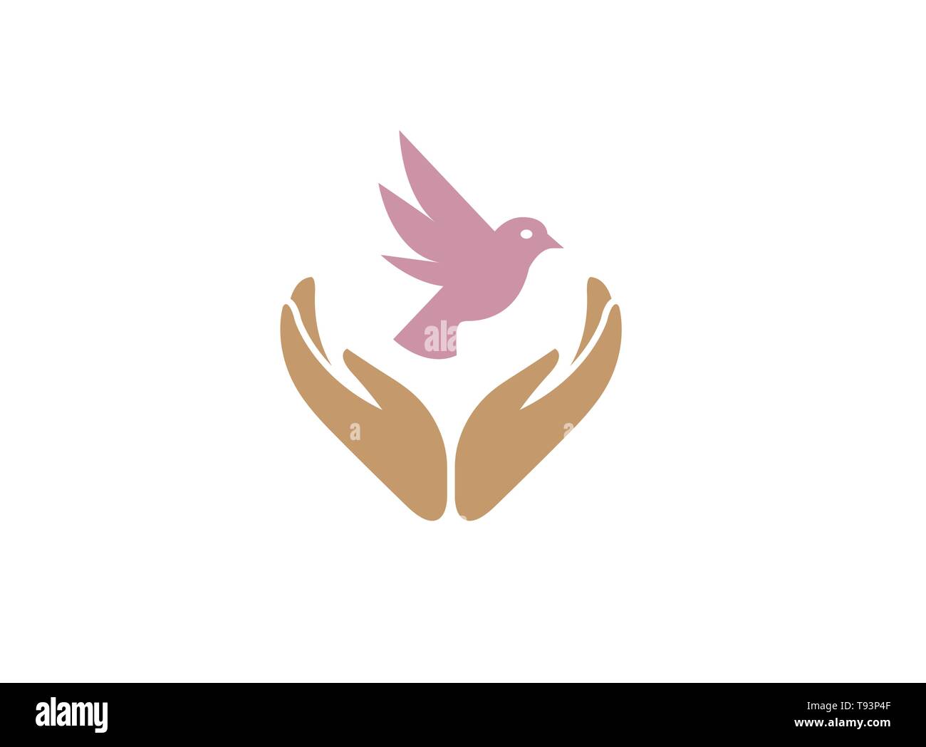 Dove human hands peace symbol hi-res stock photography and images - Alamy