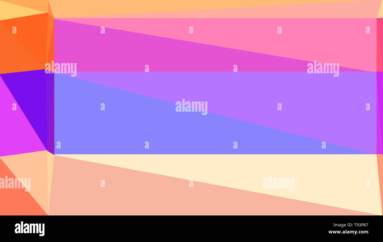 minimalistic triangle geometric background with orchid, bisque and ...