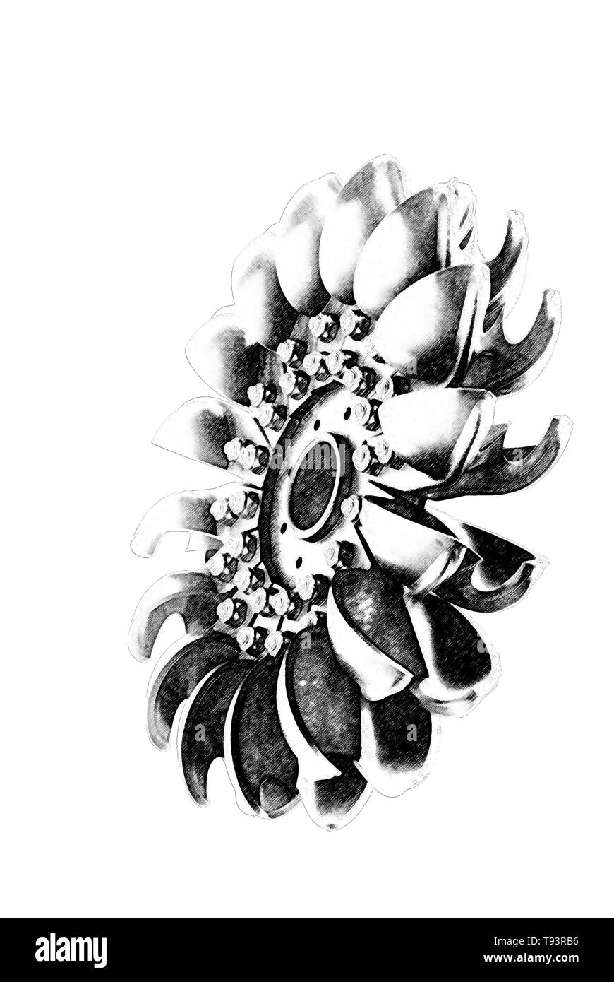 Turbine spinning Black and White Stock Photos & Images - Alamy