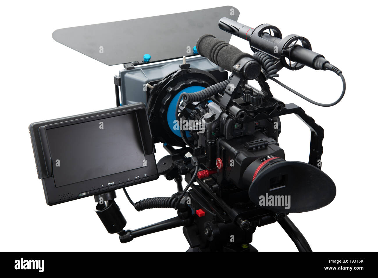 DSLR video camera rig isolated on the white background Stock Photo - Alamy