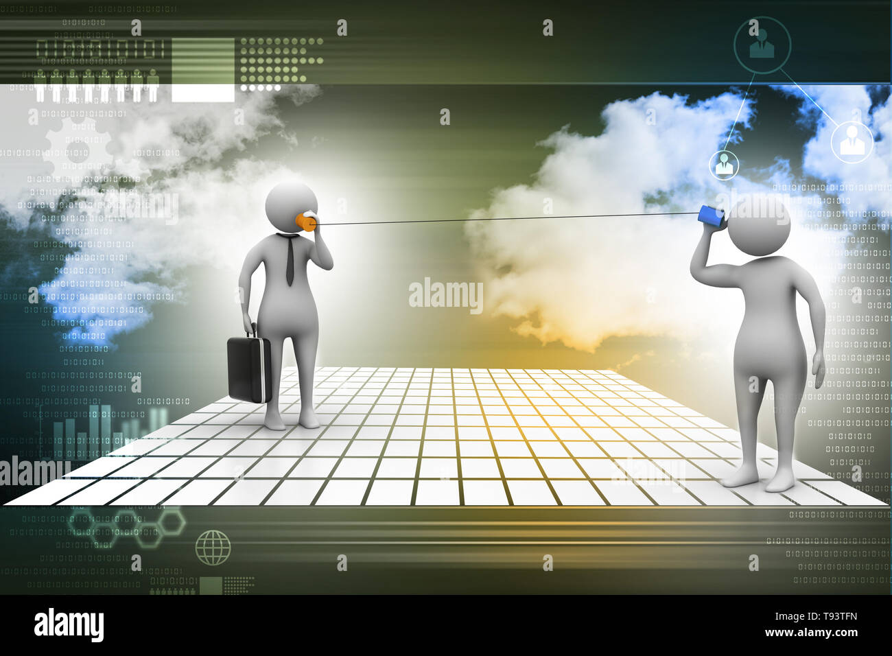 3d persons talking, communication concept Stock Photo - Alamy