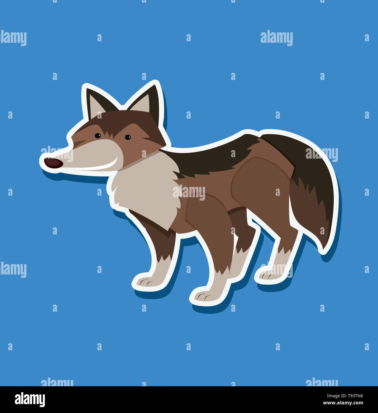 Wolf sticker hi-res stock photography and images - Alamy