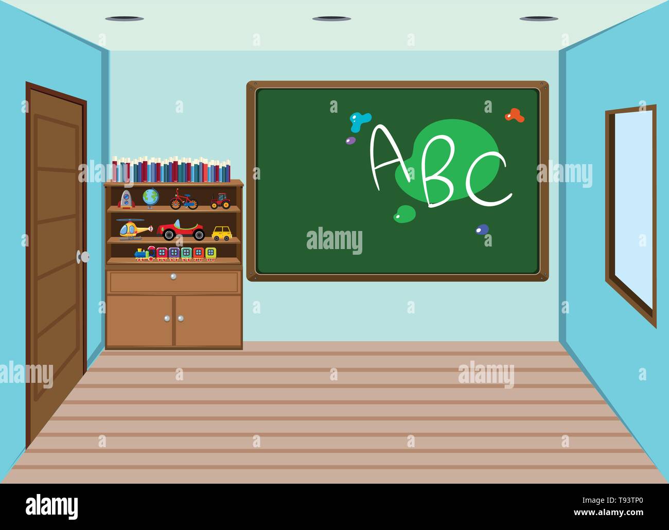 Interior of the classroom illustration Stock Vector Image & Art - Alamy