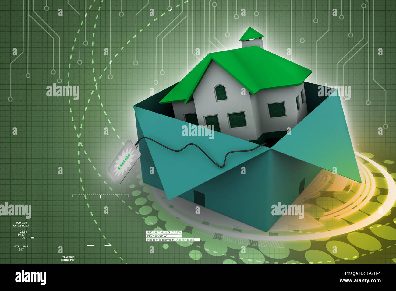 House in gift box Stock Photo - Alamy