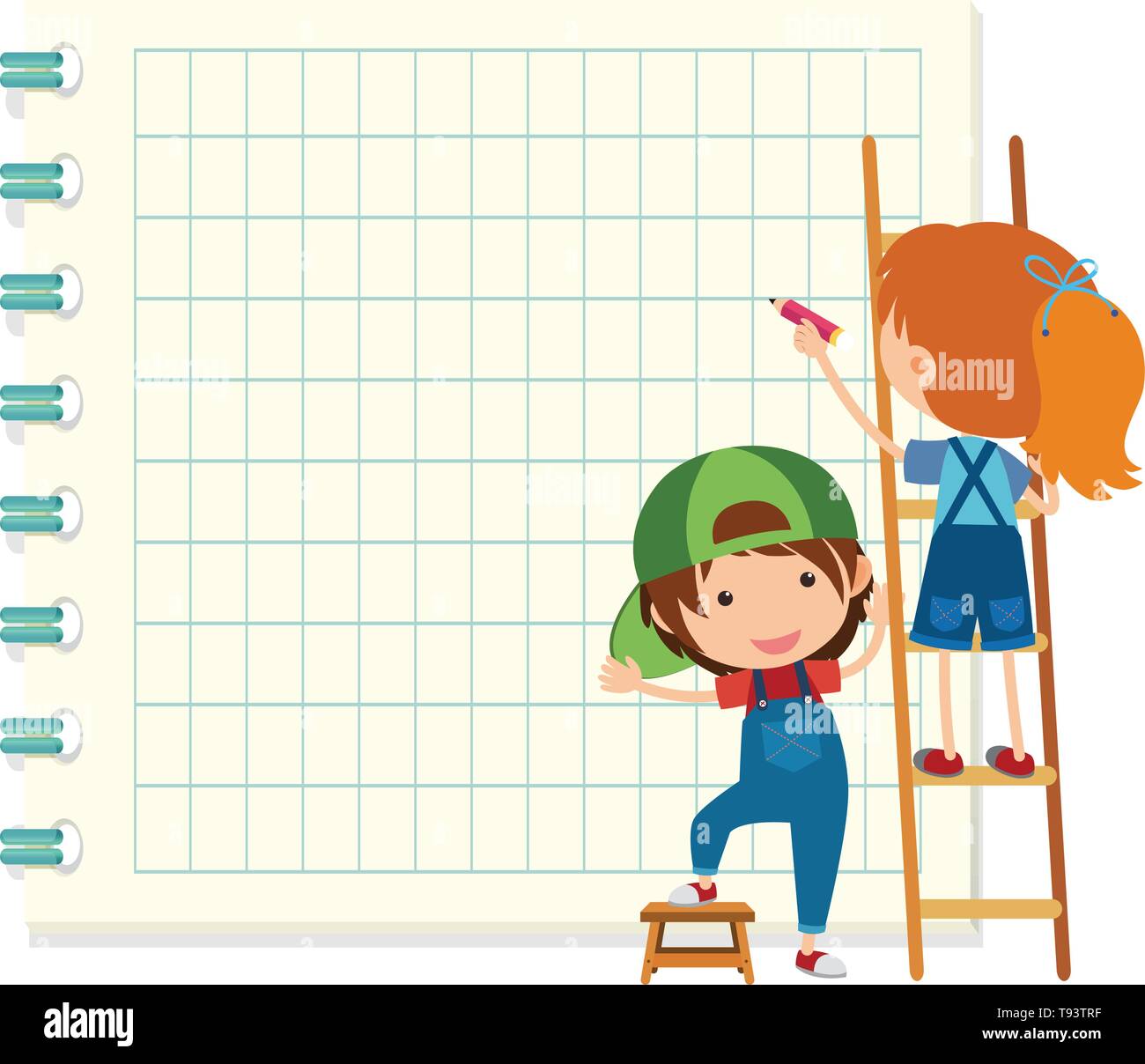 Children on note template illustration Stock Vector Image & Art - Alamy