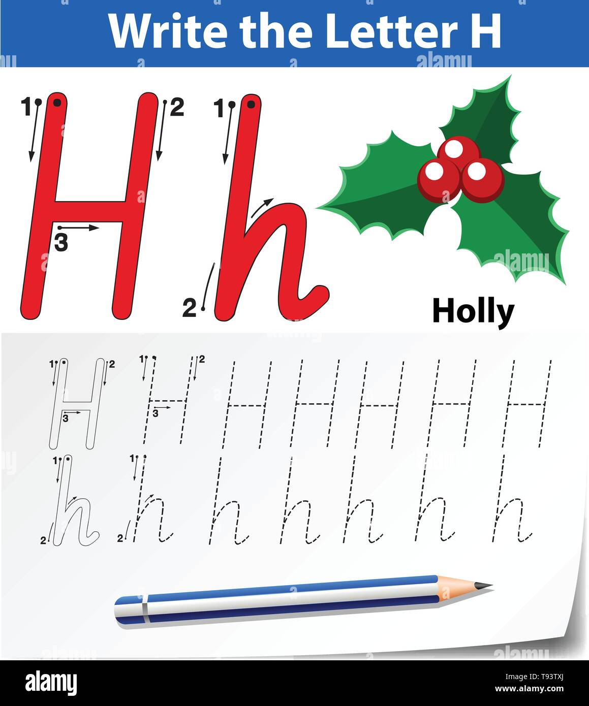 Tracing letter h hi-res stock photography and images - Alamy