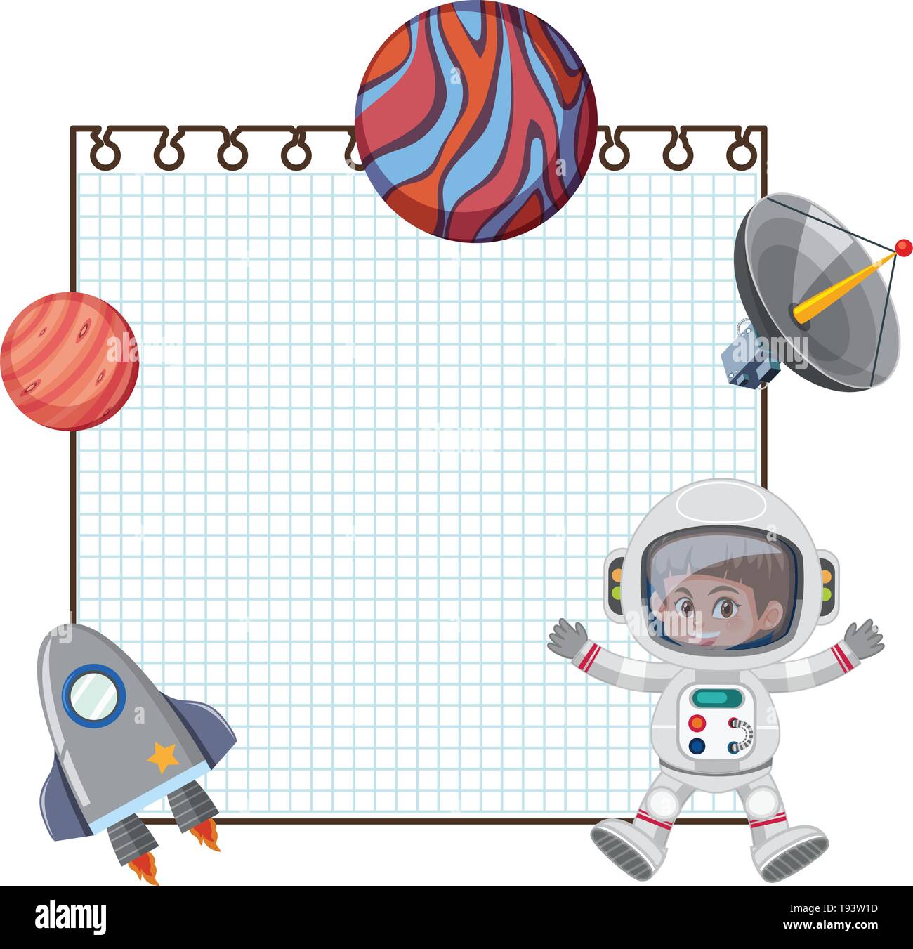 Note template space theme illustration Stock Vector Image & Art - Alamy