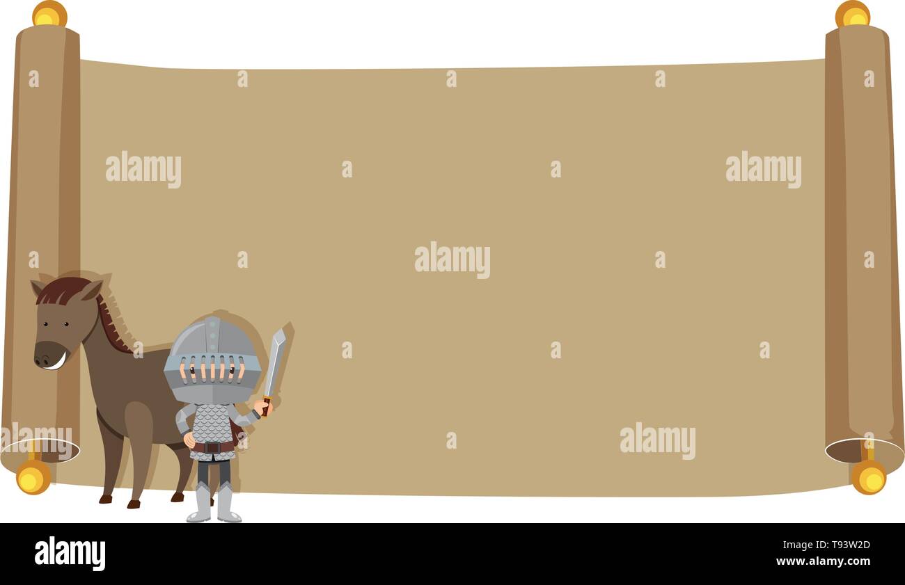 Knight on note template illustration Stock Vector Image & Art - Alamy