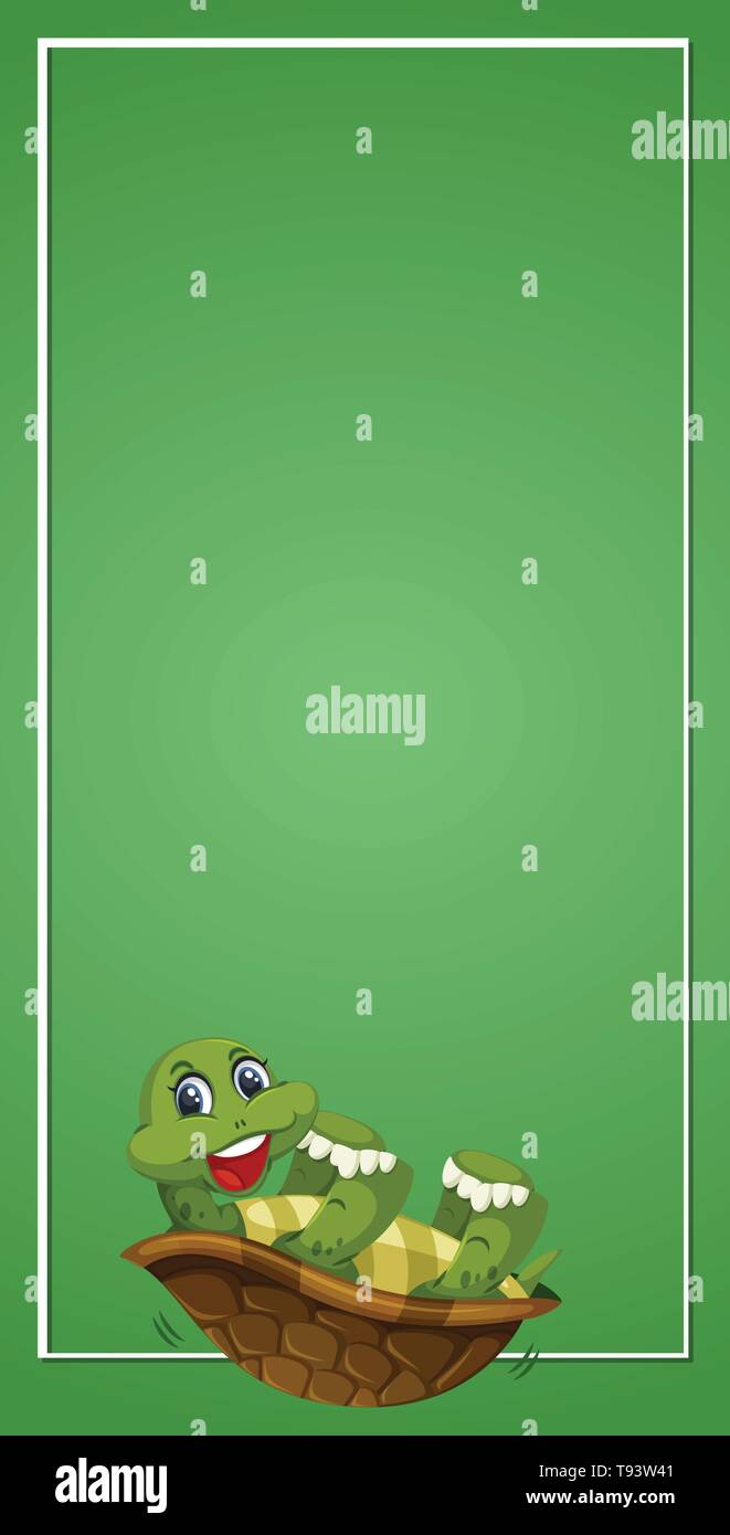 A turtle on note template illustration Stock Vector Image & Art - Alamy