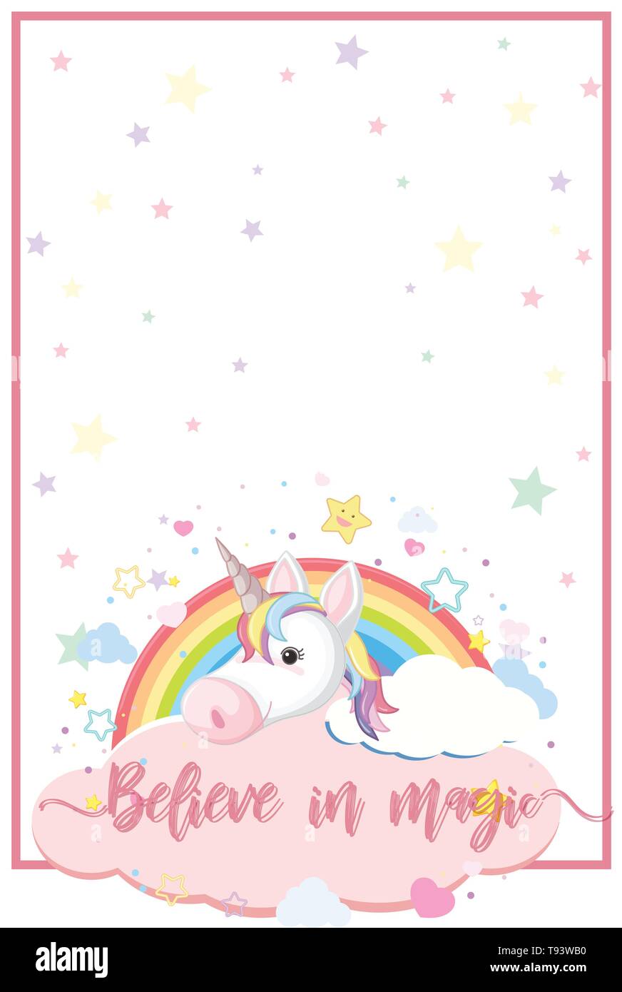 A rainbow on note template illustration Stock Vector Image & Art - Alamy