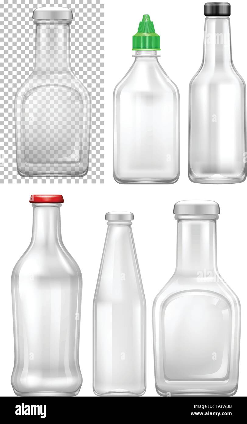 Set of empty bottle illustration Stock Vector Image & Art - Alamy