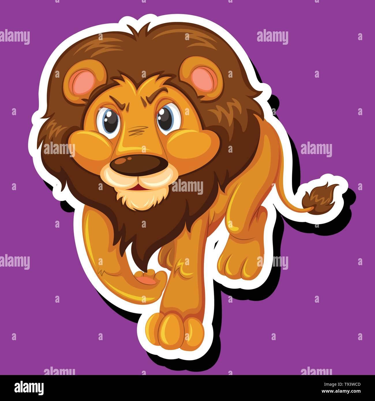 Lion sticker hi-res stock photography and images - Alamy