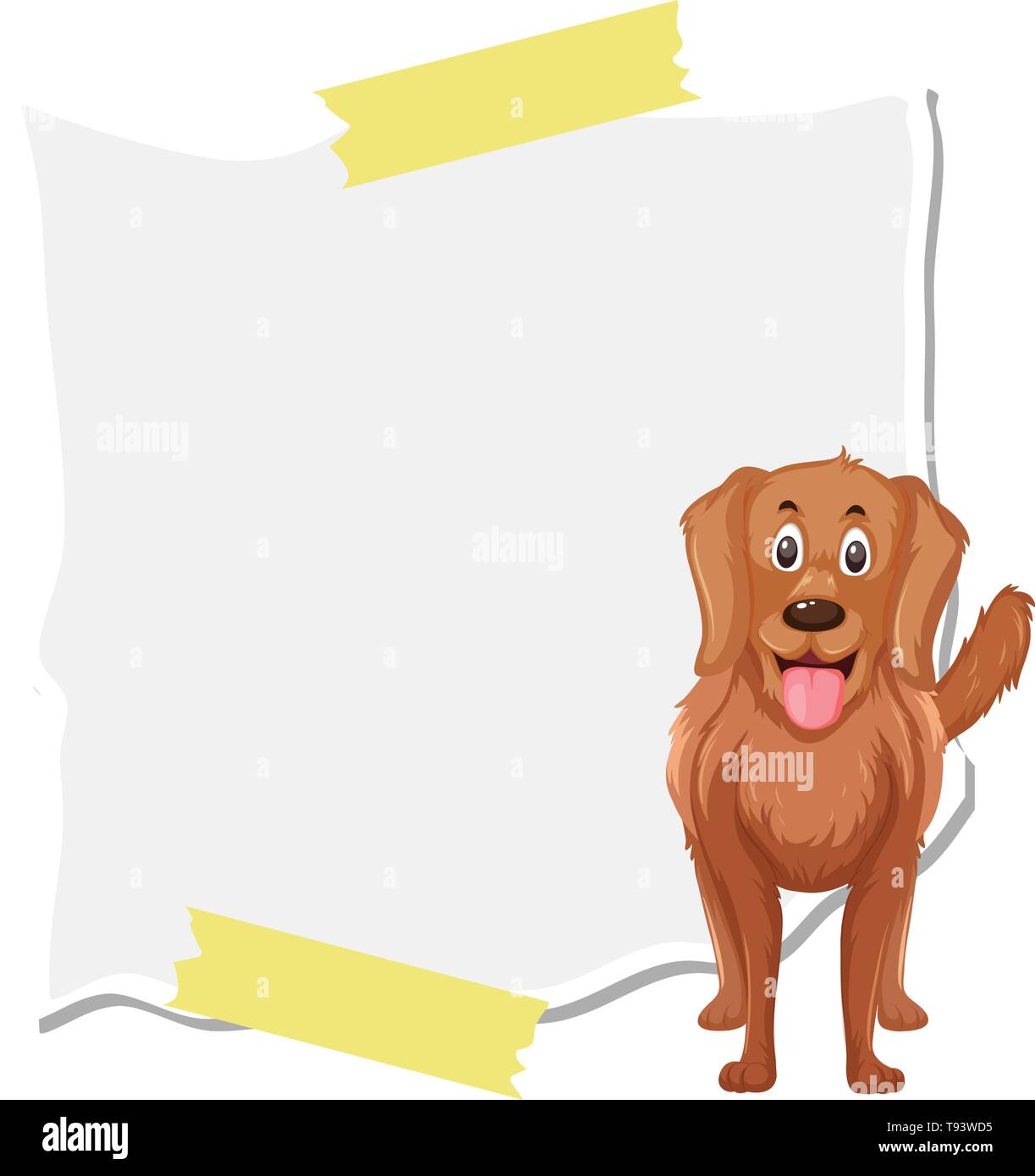 dog with blank page illustration Stock Vector Image & Art - Alamy