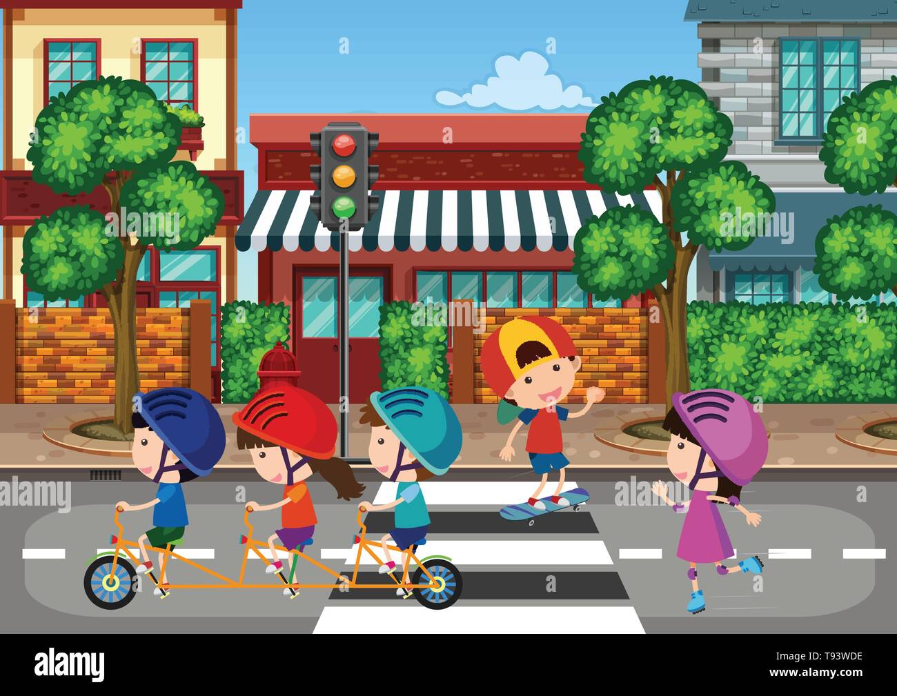 Town Picture Drawing For Kids