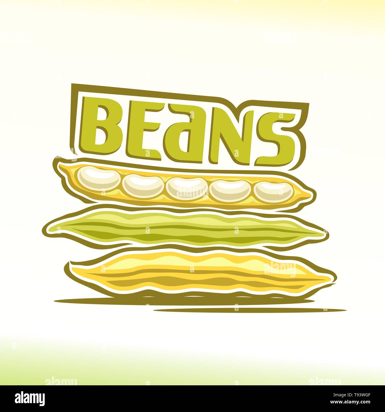Food label beans Stock Vector Images - Alamy
