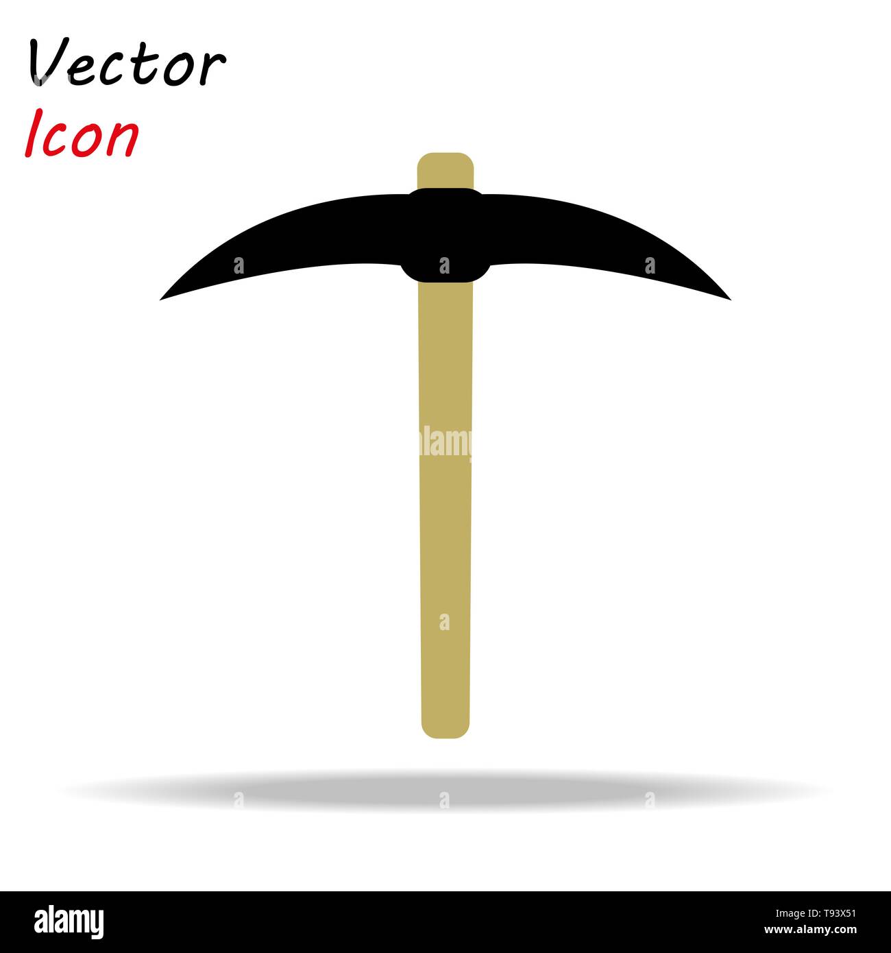 The pick icon. Pickax symbol. Flat Vector illustration eps10 Stock ...