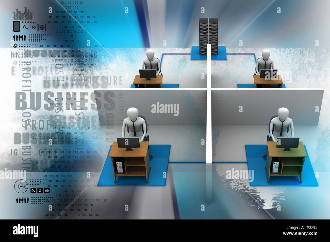 Network with laptop Stock Photo - Alamy