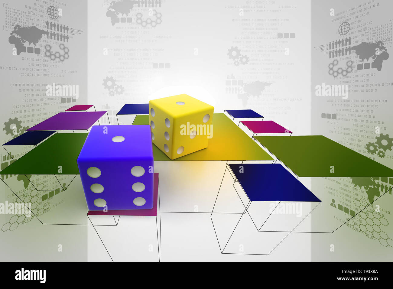3D Colored Cube Stock Photo - Alamy