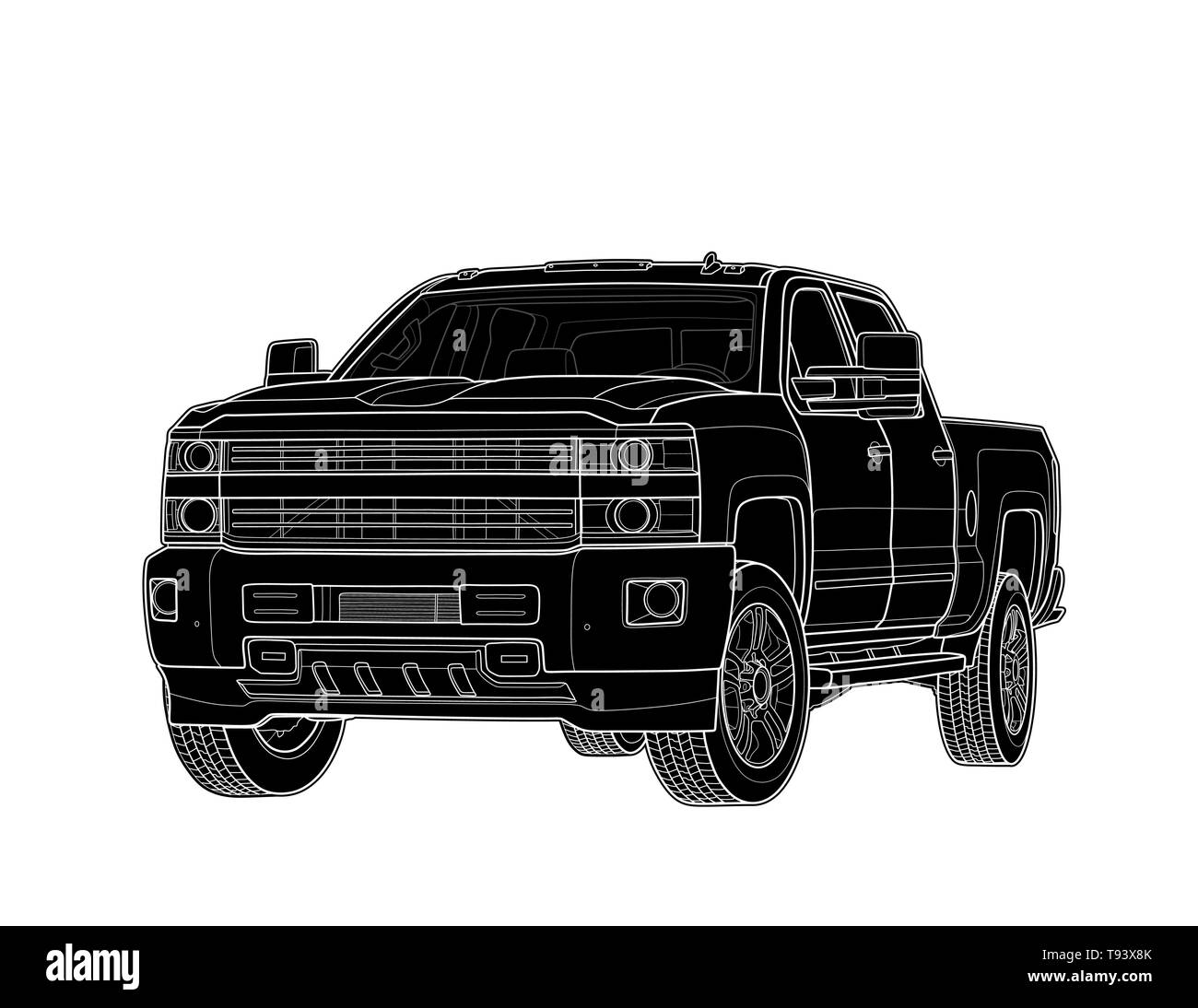 Truck car wheel on Stock Vector Images - Alamy