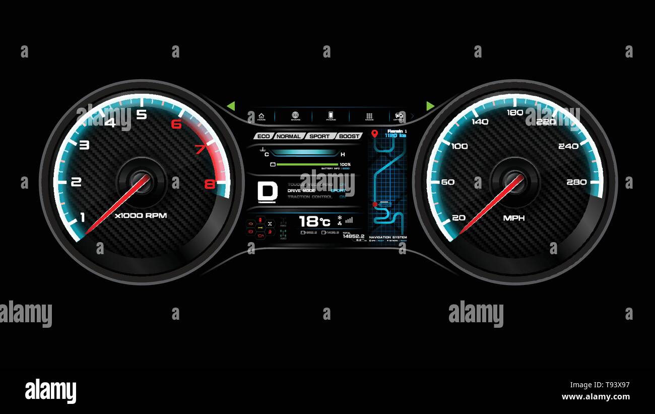 Car dash board vector illustration eps 10 Stock Vector Image & Art - Alamy