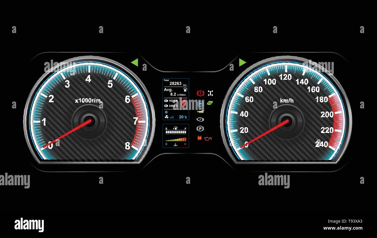 Car dash board vector illustration eps 10 Stock Vector Image & Art - Alamy