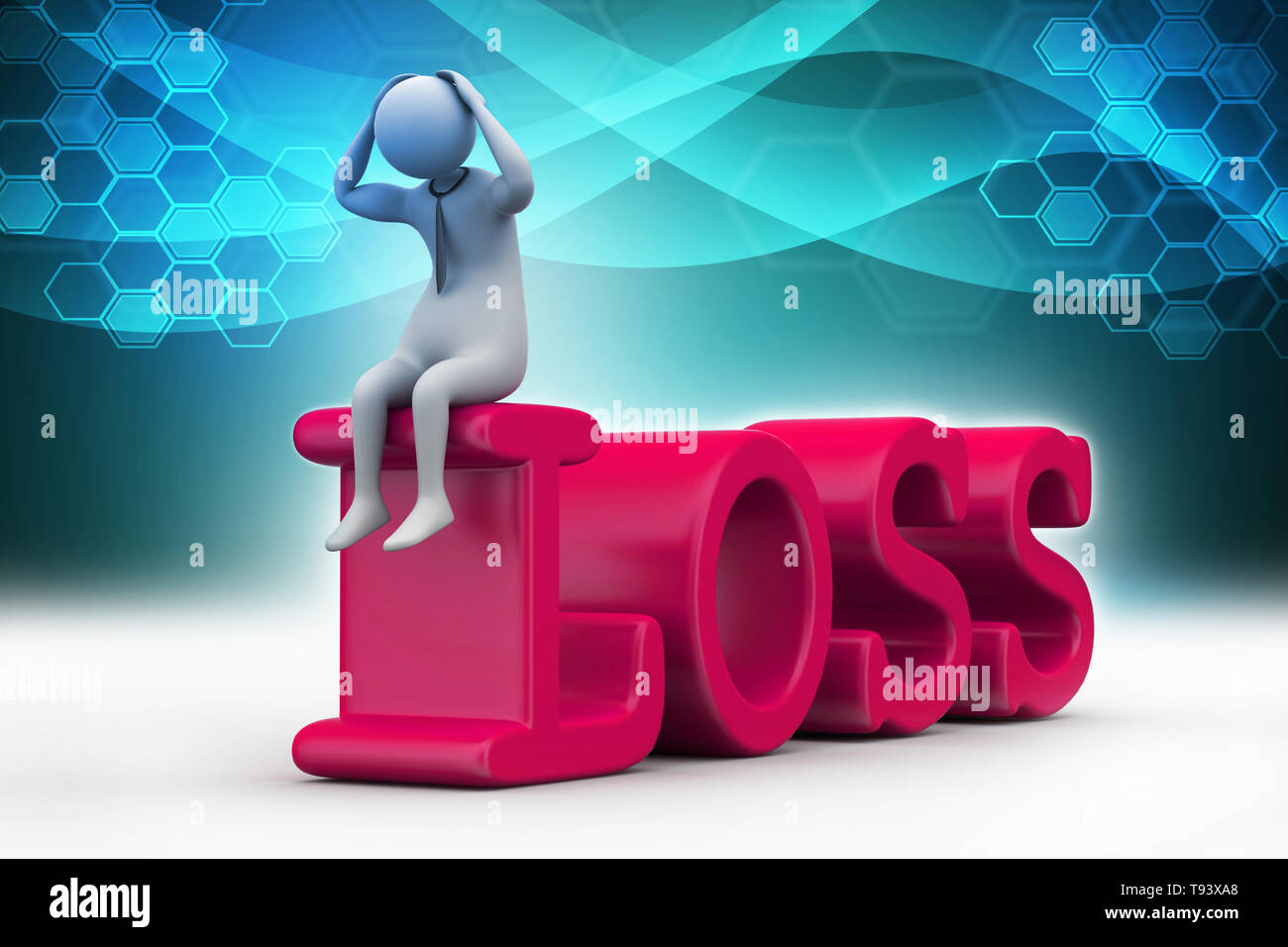 Business man in loss Stock Photo - Alamy