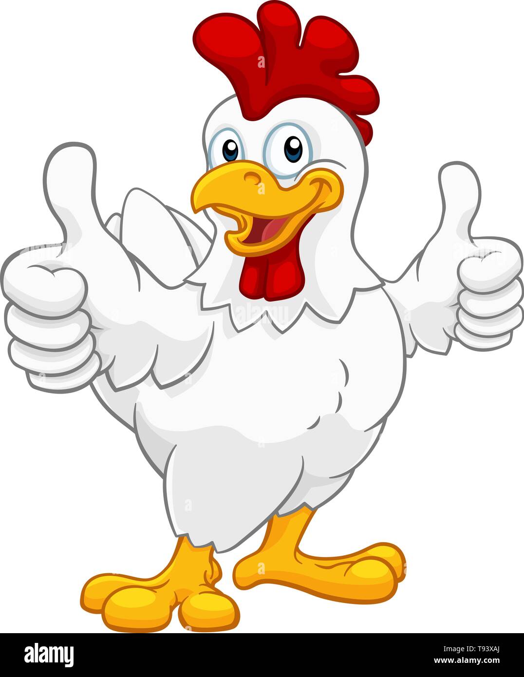 Chicken Cartoon Rooster Cockerel Character Stock Vector Image & Art - Alamy