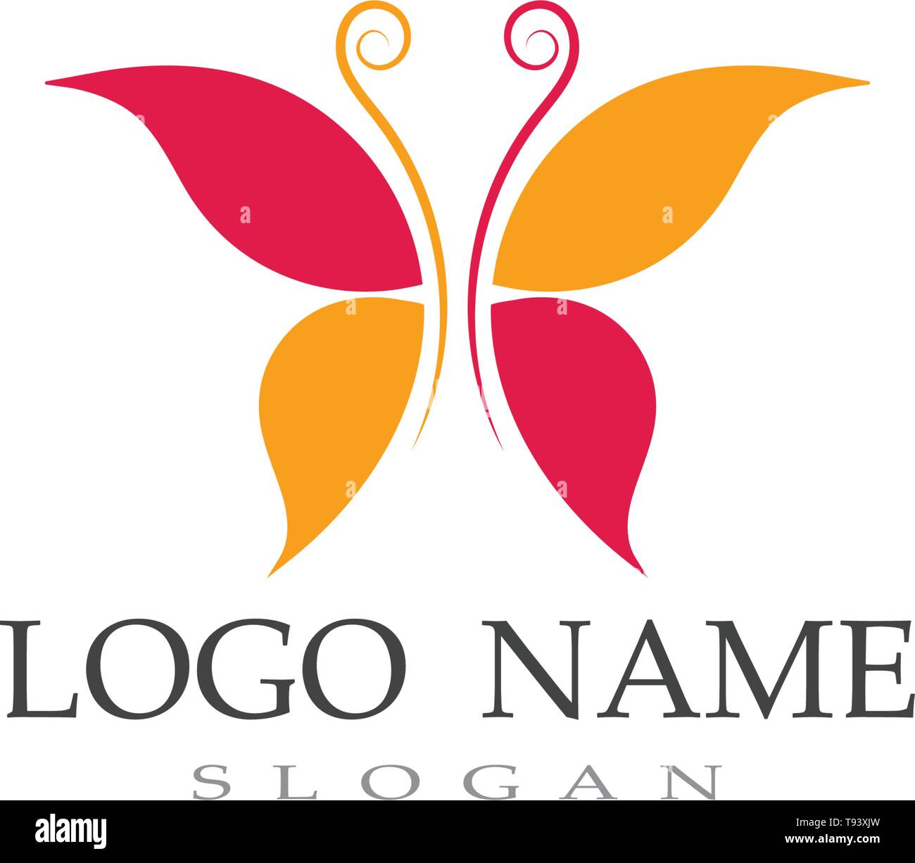 Butterfly logo and symbol Vector design Stock Vector Image & Art - Alamy
