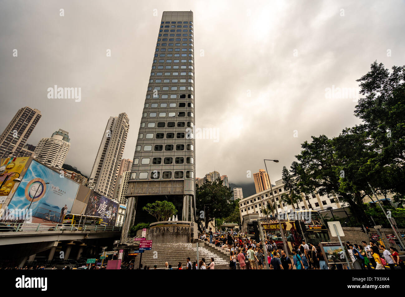 Hong Kong, China - Entrance to the Peak Tram station Stock Photo - Alamy