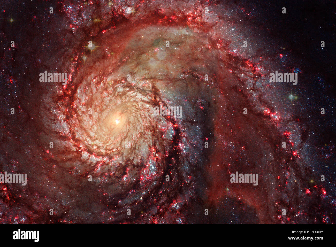 Universe scene with stars and galaxies in deep space showing the beauty ...