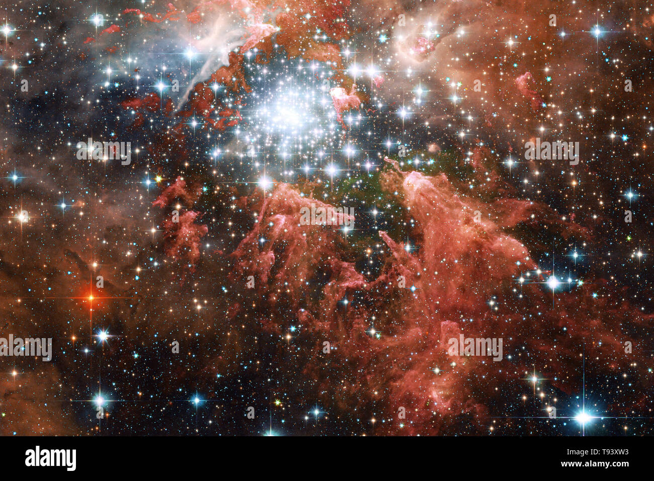 Galaxy, starfield, nebulae, cluster of stars in deep space. Science ...