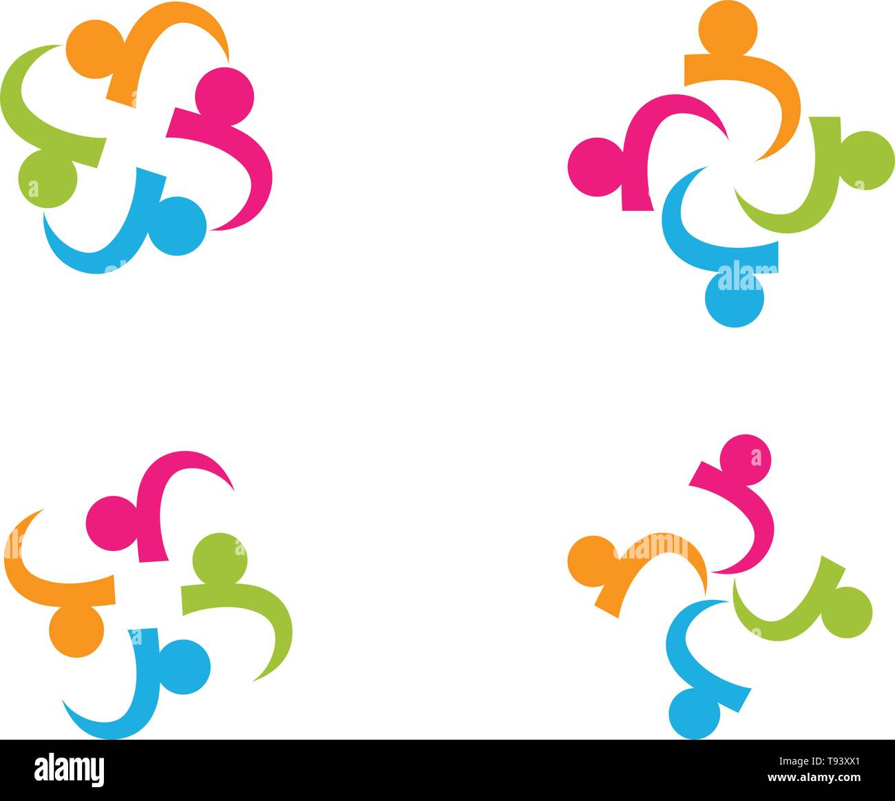 Community, network and social icon design template Stock Vector Image ...