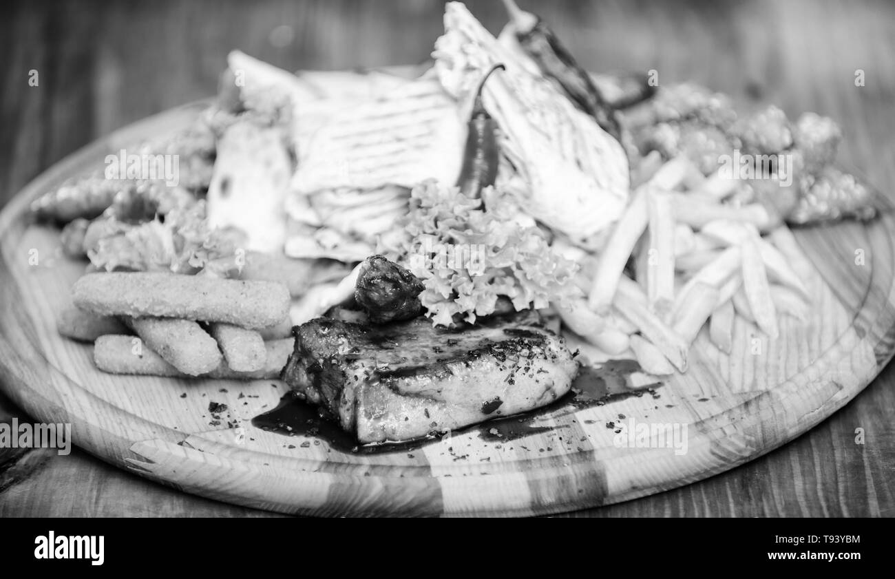 Delicious french fries sauce Black and White Stock Photos & Images - Alamy