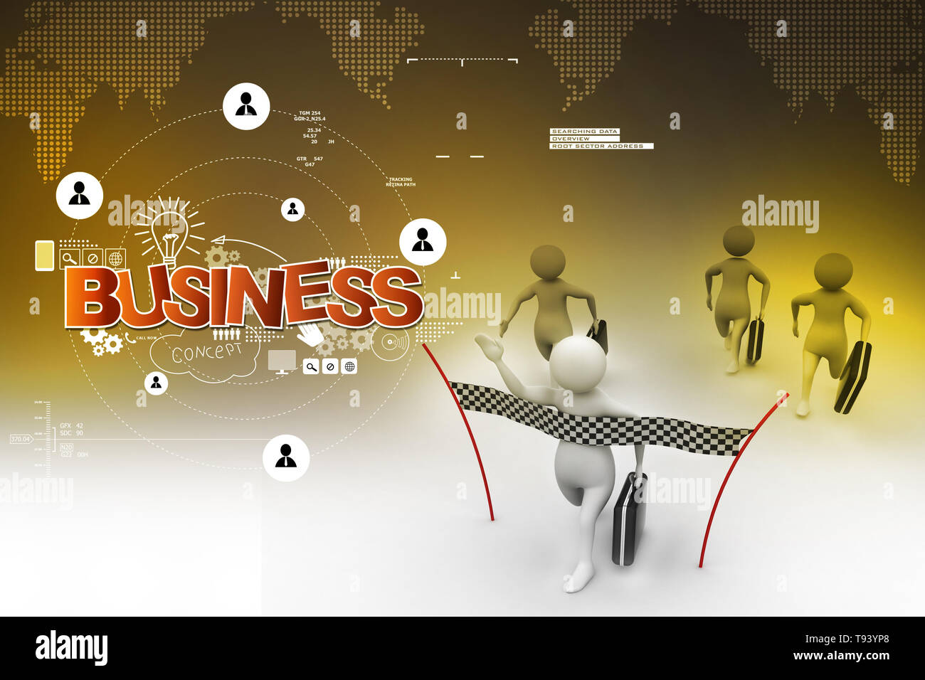 Business man reaching the finishing line Stock Photo - Alamy