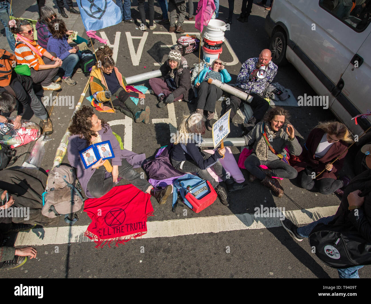 Climate protest group Extinction Rebellion block London’s Oxford Circus ...