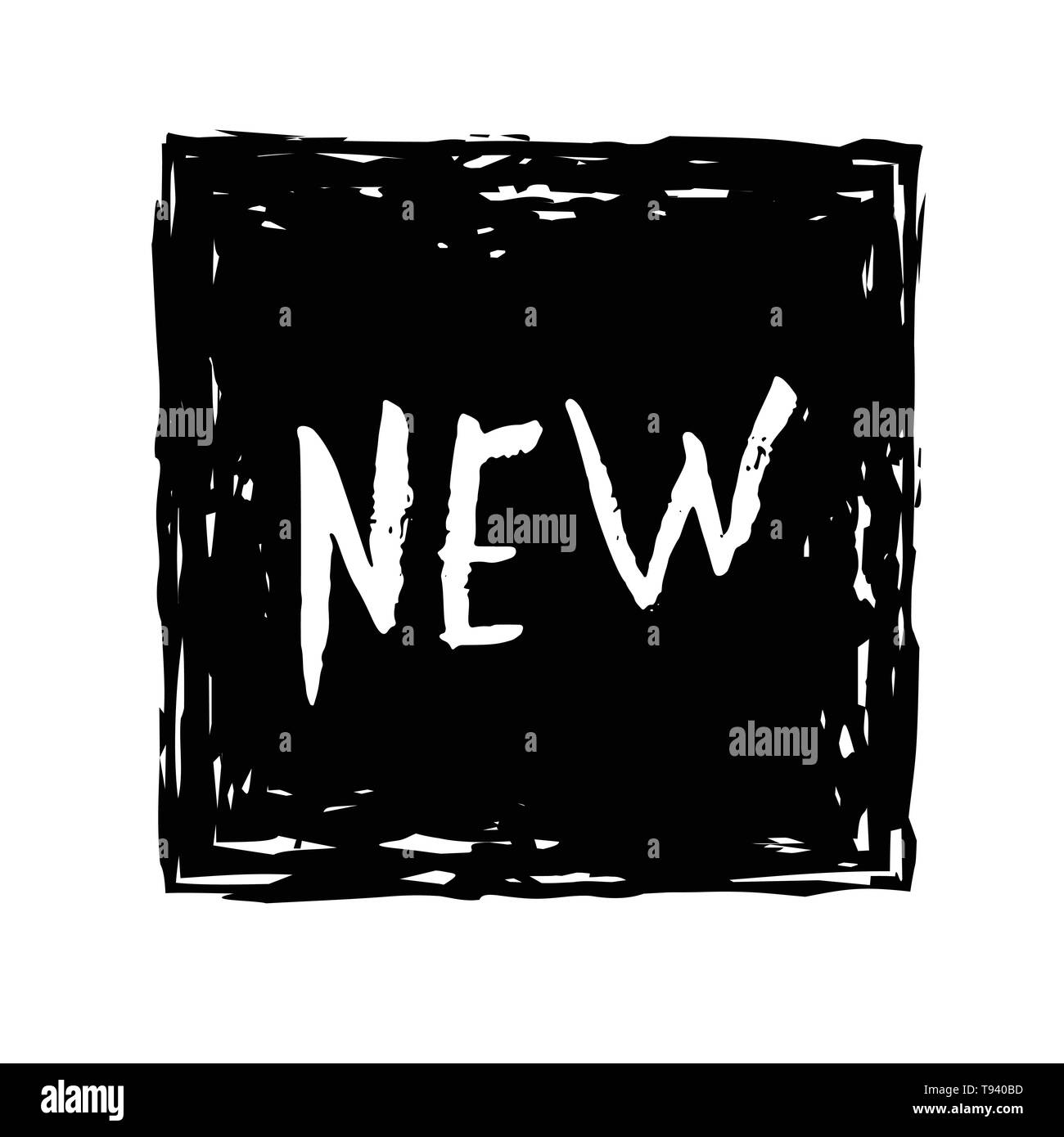 New grunge handwritten lettering for social media network. Vector ...