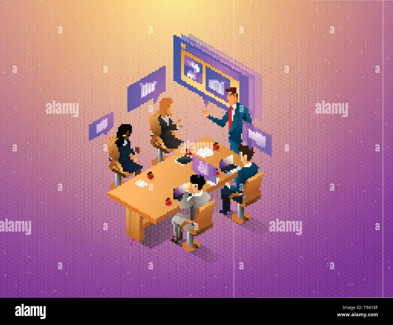 Digital strategy meeting Stock Vector Images - Alamy