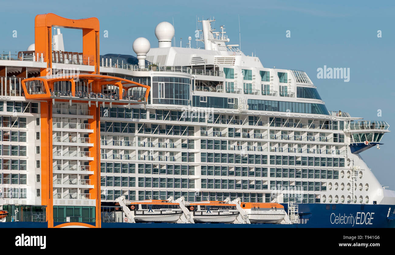 Southampton, England, UK. May 2019. The orange coloured Magic Carpet ...