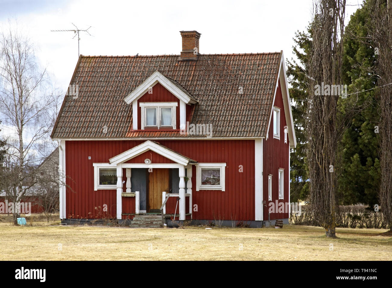 Building in Nusnas. Dalarna county. Sweden Stock Photo - Alamy