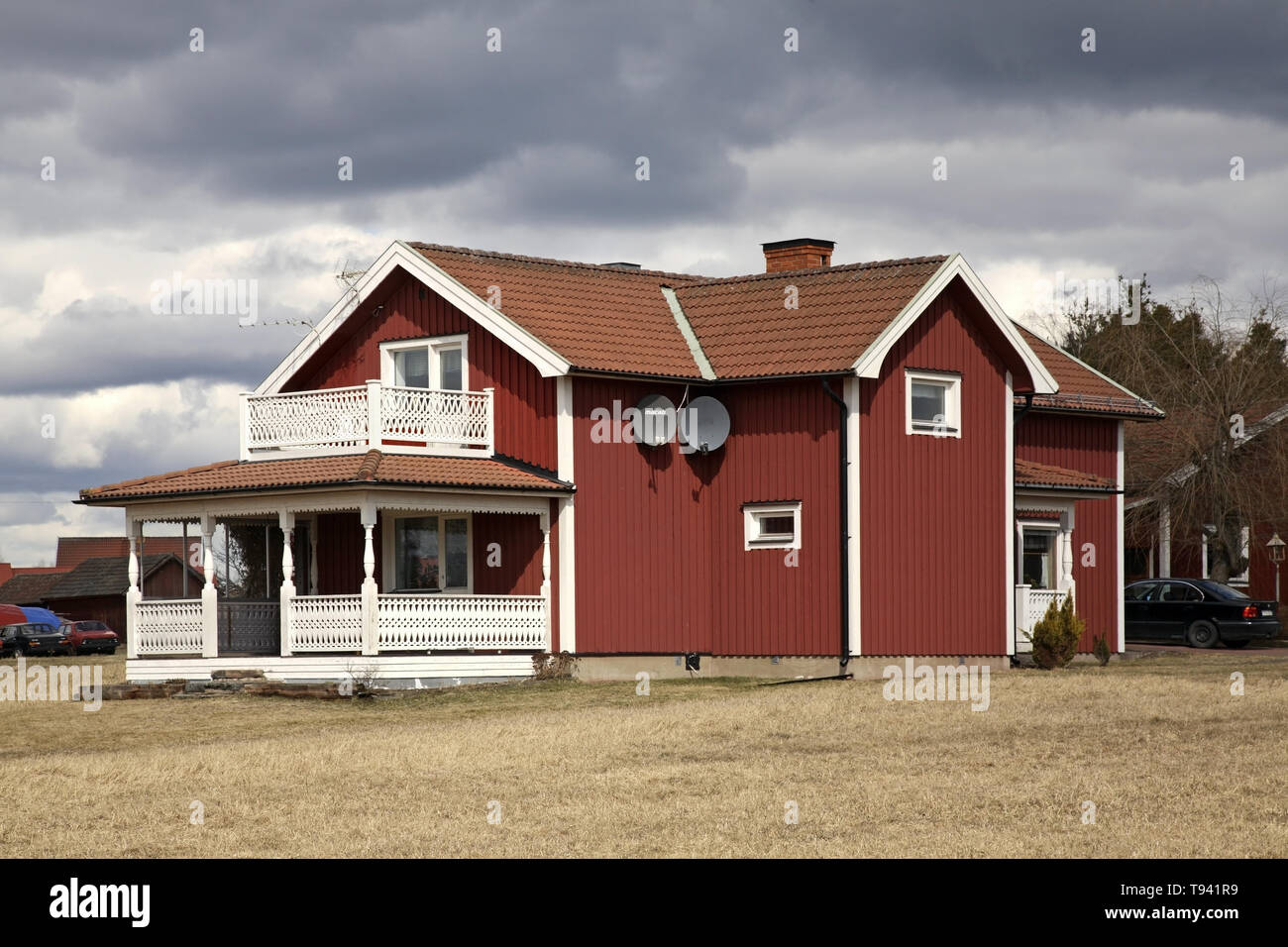 Building in Nusnas. Dalarna county. Sweden Stock Photo - Alamy