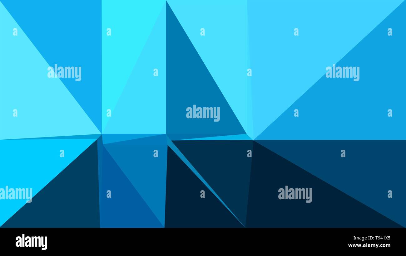 geometric triangles style in very dark blue, turquoise and strong blue ...
